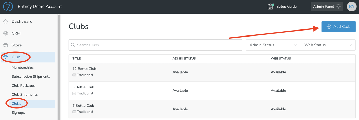 Creating a Traditional Club